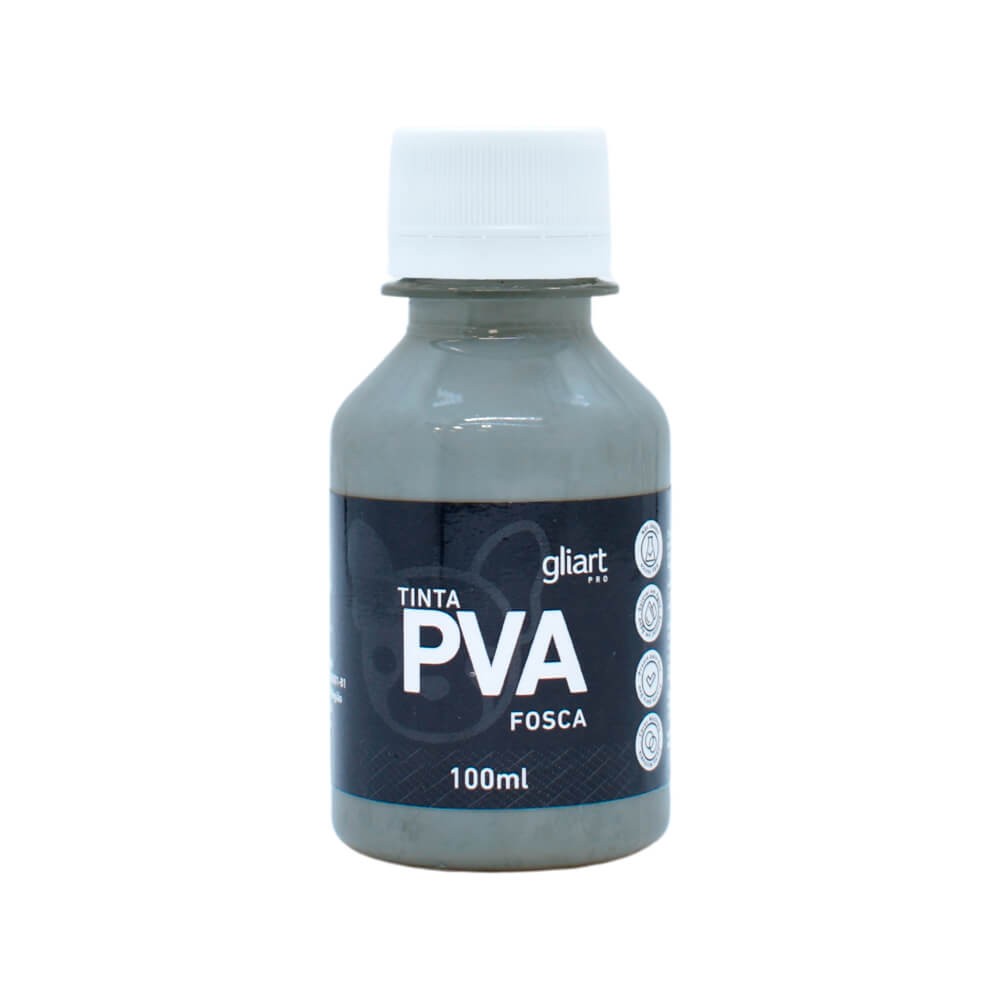 Gliart Pva Fosco 100ml -cinza Lunar - Vitrine da Madeira
